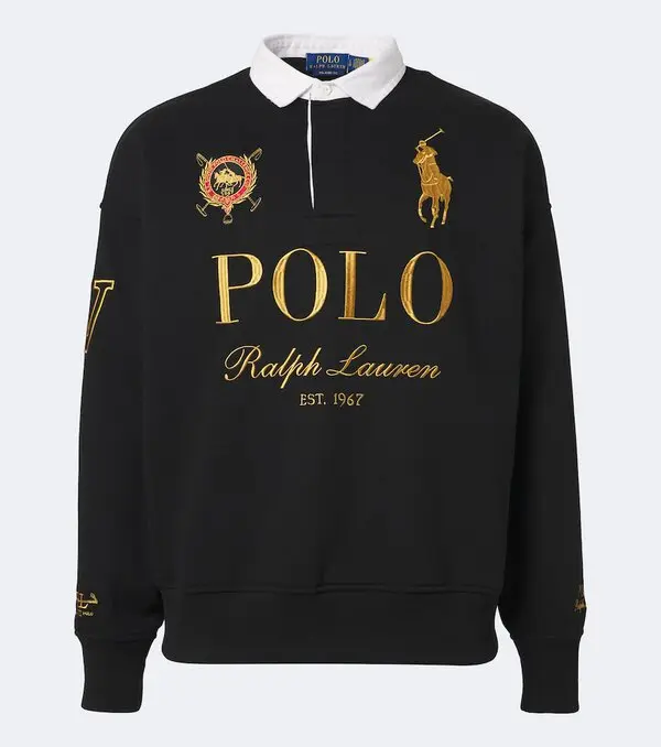 Polo Ralph Lauren Logo Cotton-blend Fleece Polo Sweater