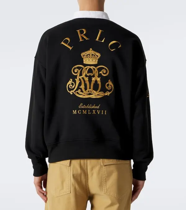 Polo Ralph Lauren Logo Cotton-blend Fleece Polo Sweater