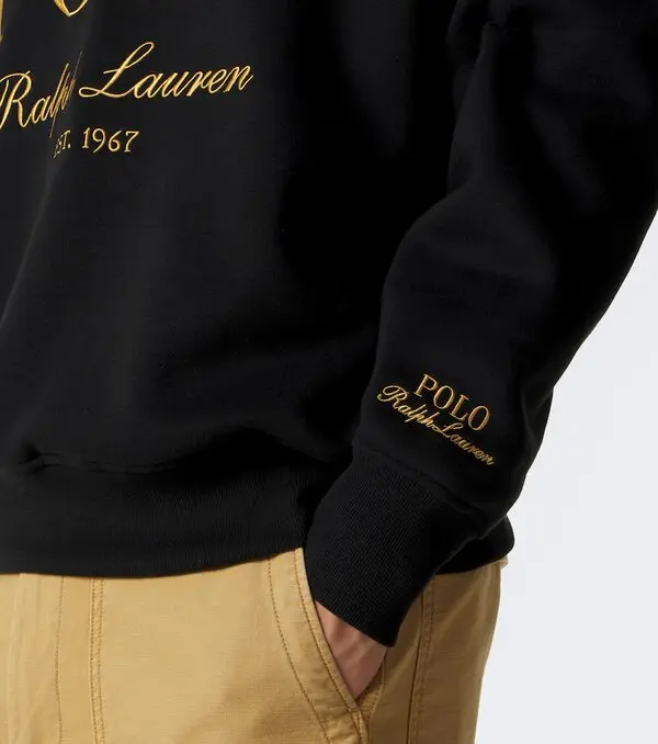 Polo Ralph Lauren Logo Cotton-blend Fleece Polo Sweater