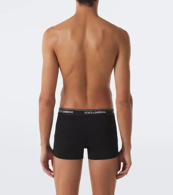Dolce & Gabbana Set Of 3 Cotton-blend Jersey Briefs