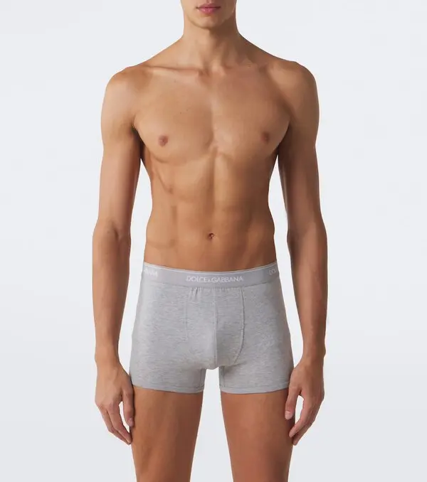 Dolce & Gabbana Set Of 3 Cotton-blend Jersey Briefs