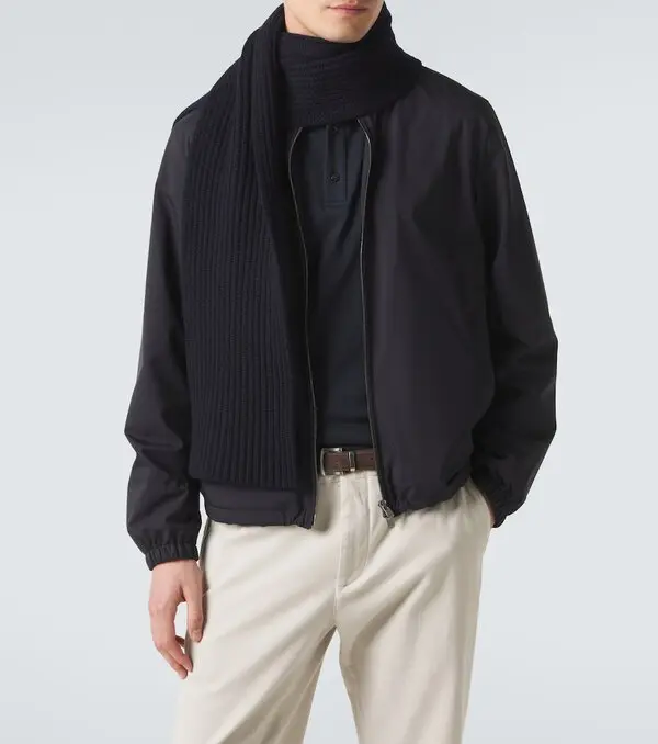 Agnona Ribbed-knit Cashmere Scarf