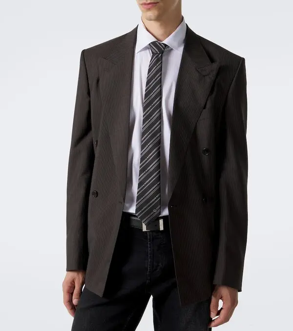 Gucci Horsebit Striped Silk Tie