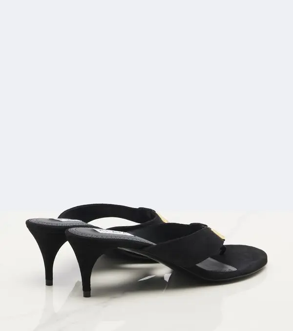 Alaïa Infra Suede Thong Sandals