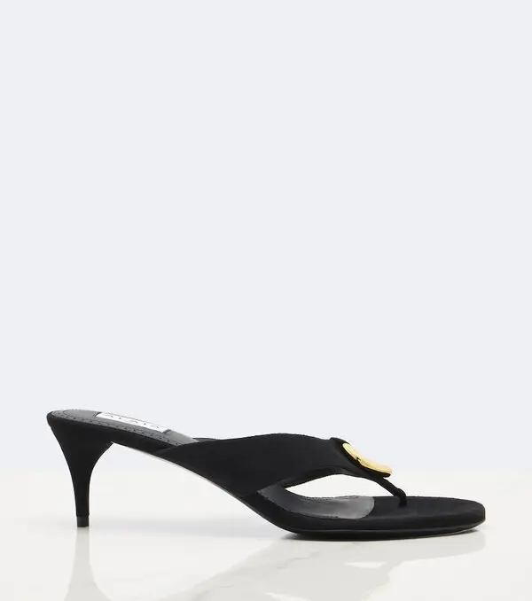 Alaïa Infra Suede Thong Sandals