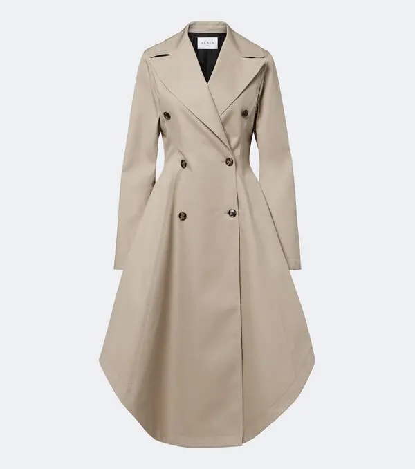 Alaïa Asymmetric Cotton Poplin Coat