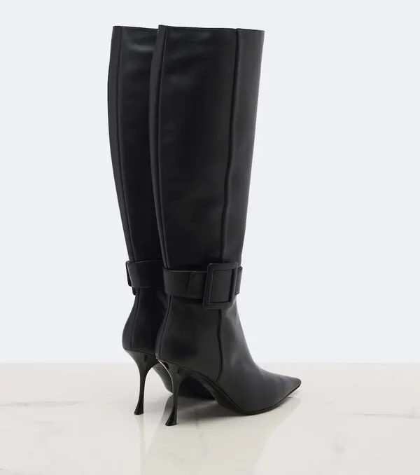 ROGER VIVIER Viv Ville Leather Knee-high Boots