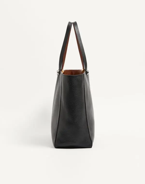 Valentino Garavani Rockstud Tote In Reversible Elk Print Calfskin