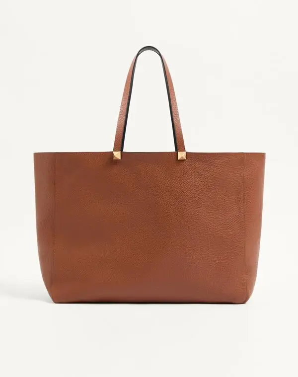 Valentino Garavani Rockstud Tote In Reversible Elk Print Calfskin