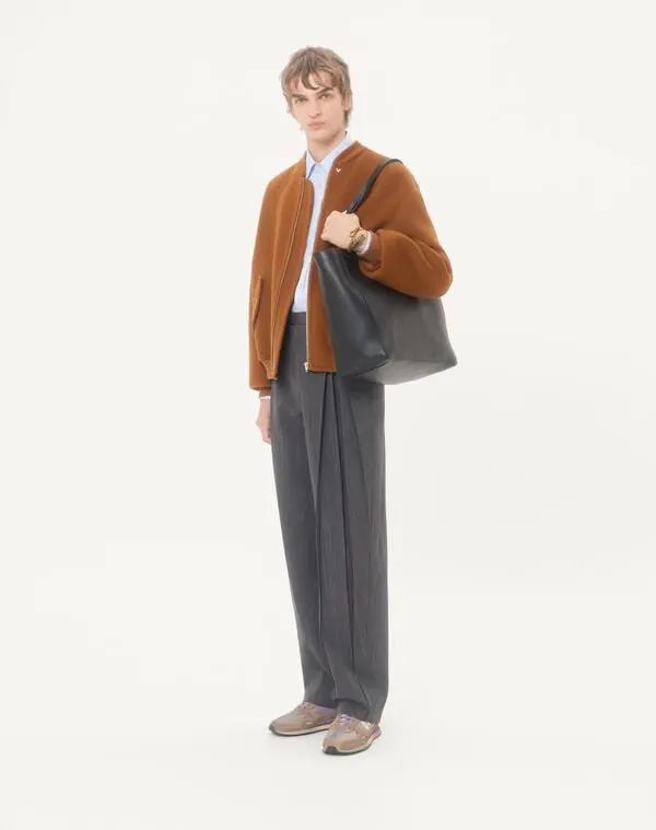 Valentino Garavani Rockstud Tote In Reversible Elk Print Calfskin