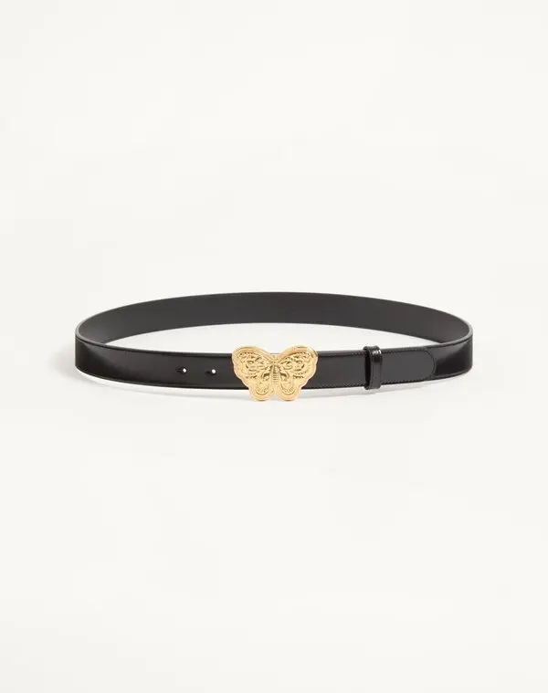 Valentino Garavani Flutterby Belt - Black/gold