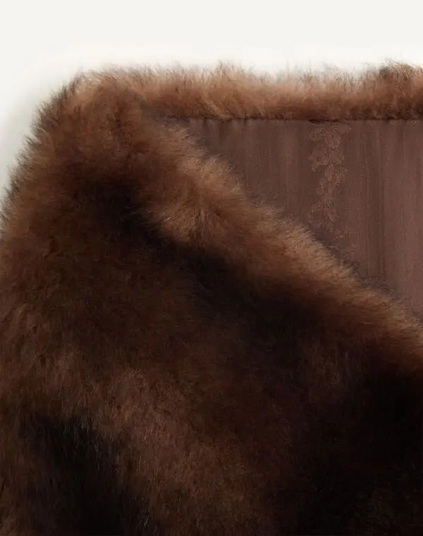 Valentino Garavani Lamb Fur Collar