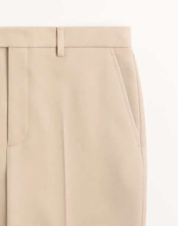 Valentino Garavani Diagonal Wool Bootcut Trousers