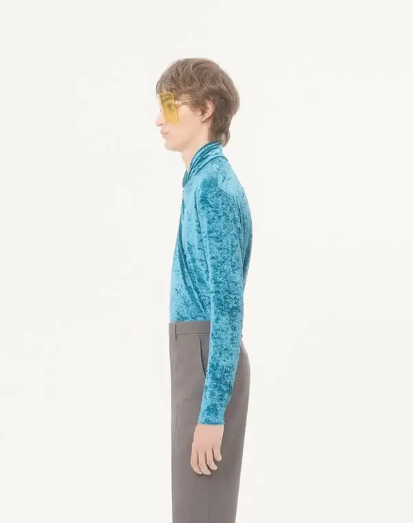 Valentino Garavani Stretch Chenille Top With Knot At The Neck