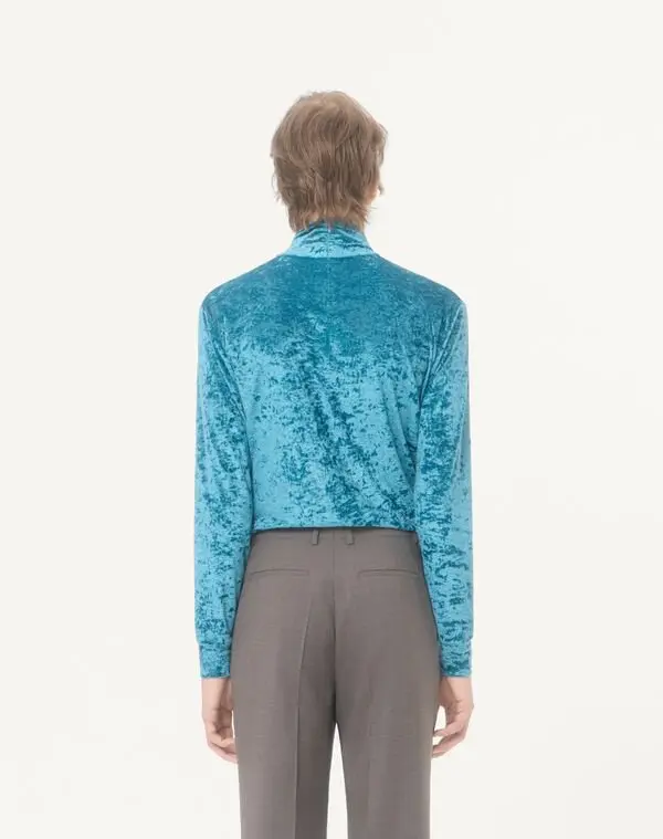 Valentino Garavani Stretch Chenille Top With Knot At The Neck