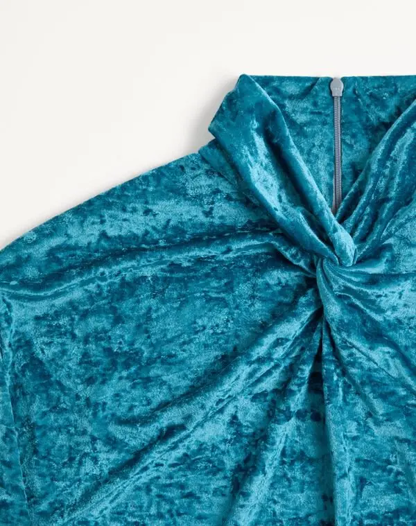 Valentino Garavani Stretch Chenille Top With Knot At The Neck
