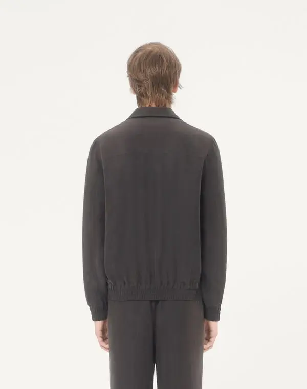 Valentino Garavani Washed Silk Jacket With Metallic V Detail