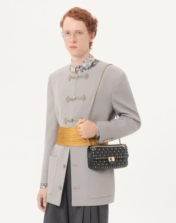 Valentino Garavani Silk And Lurex Shirt With All-over Urbs Print