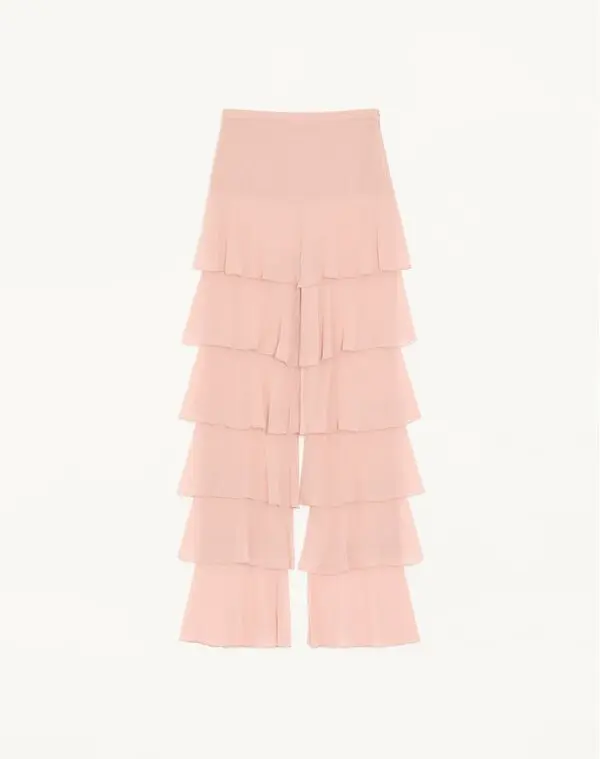 Valentino Garavani Light Georgette Trousers - Pink