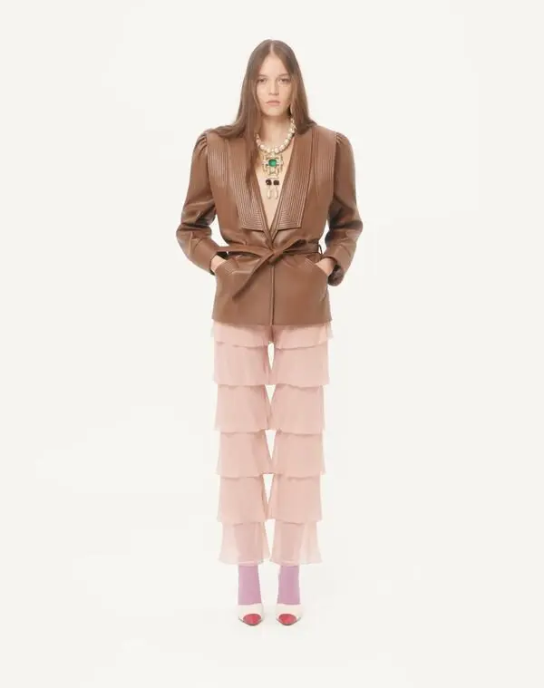 Valentino Garavani Light Georgette Trousers - Pink