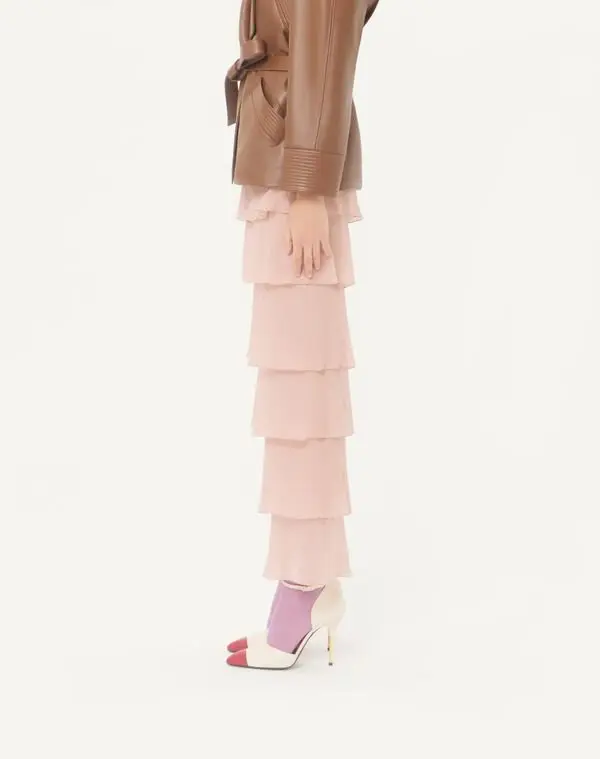Valentino Garavani Light Georgette Trousers - Pink