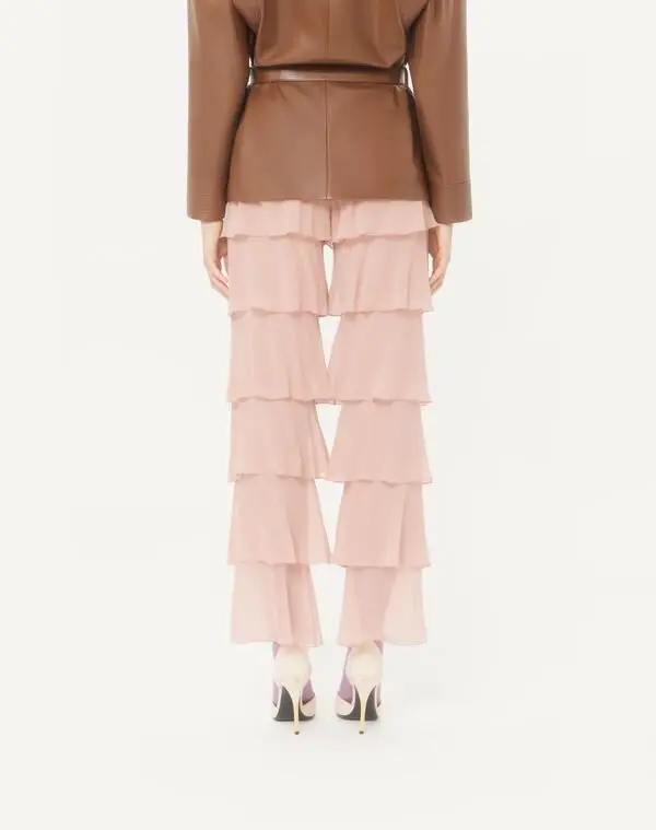 Valentino Garavani Light Georgette Trousers - Pink