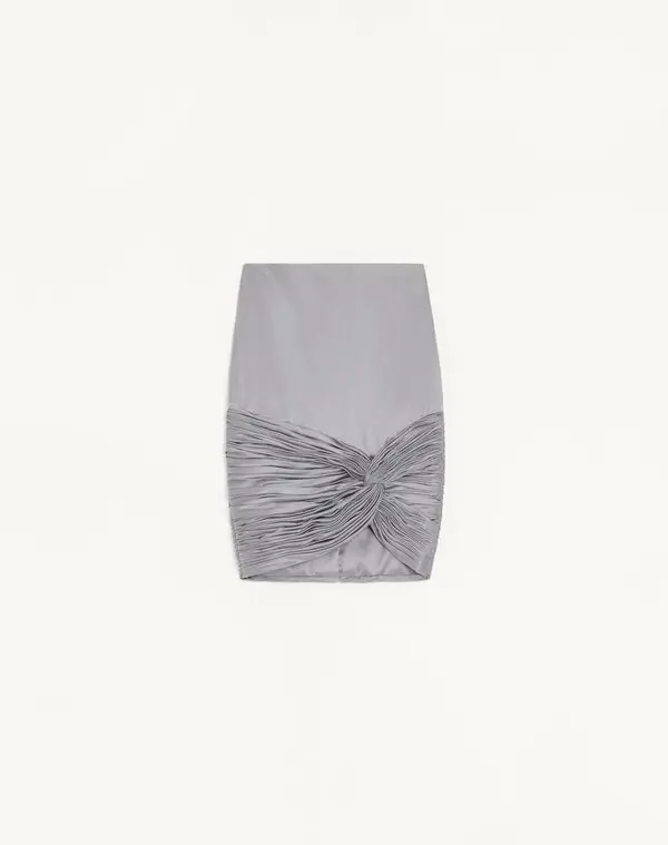 Valentino Garavani Cady Satin Skirt - Grey