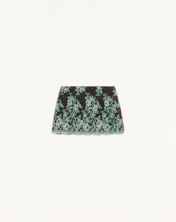 Valentino Garavani Short Lace Skirt