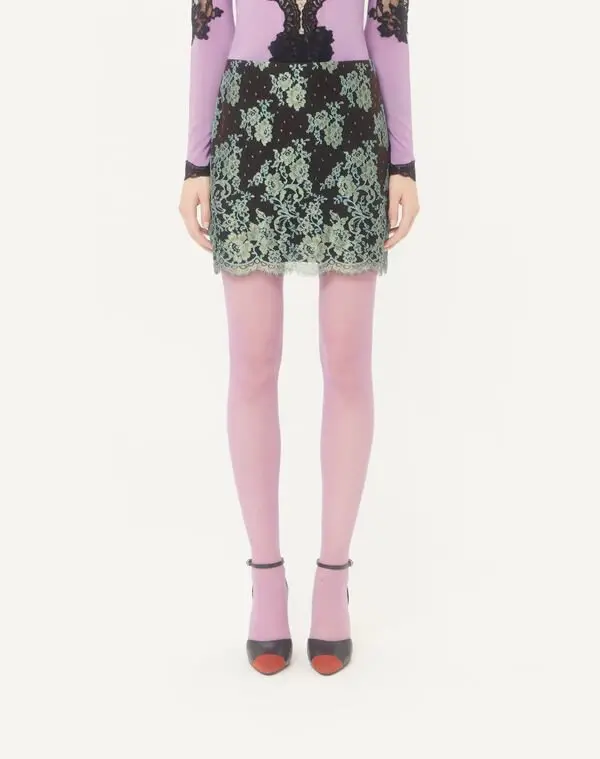 Valentino Garavani Short Lace Skirt