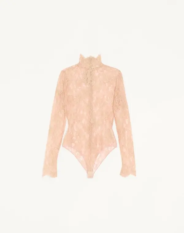 Valentino Garavani Lurex Lace Bodysuit - Pink