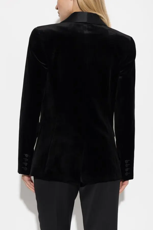 Balmain Velvet Blazer With A Single Vent