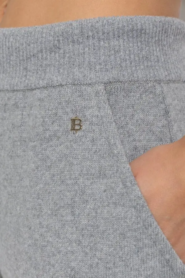 Balmain Wool Pants With Logo