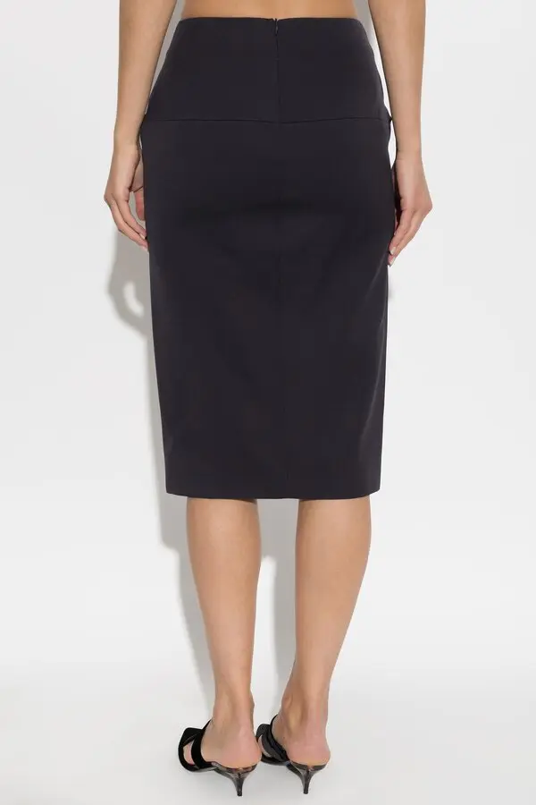 Balmain Wool Pleated Skirt