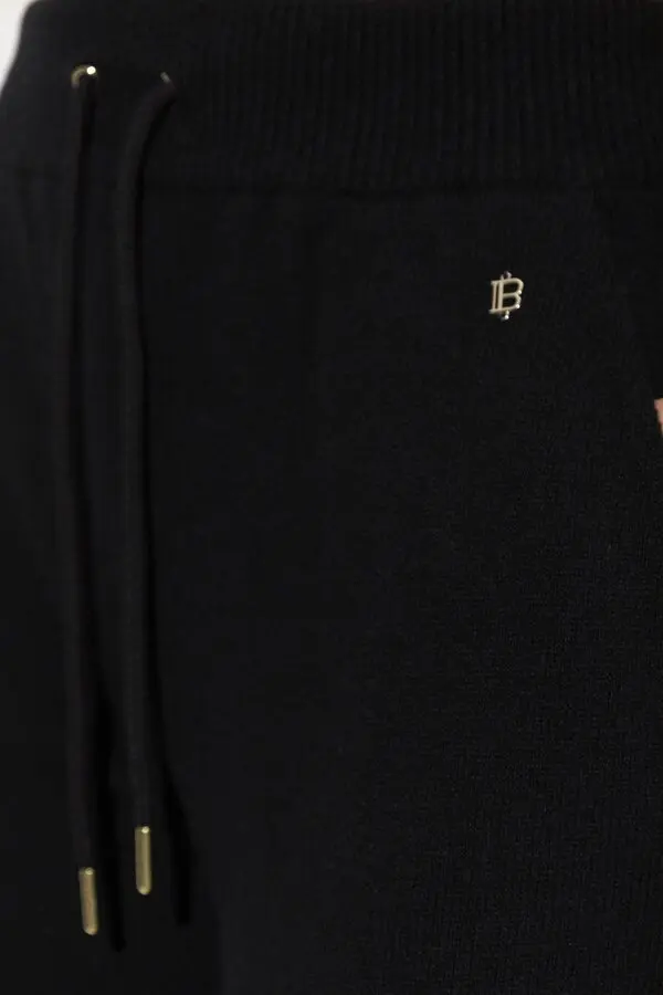 Balmain Wool Pants With Sewn-in Logo