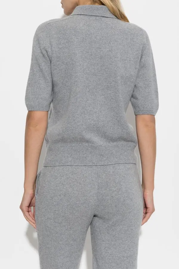 Balmain Wool Polo Shirt With Short Sleeves