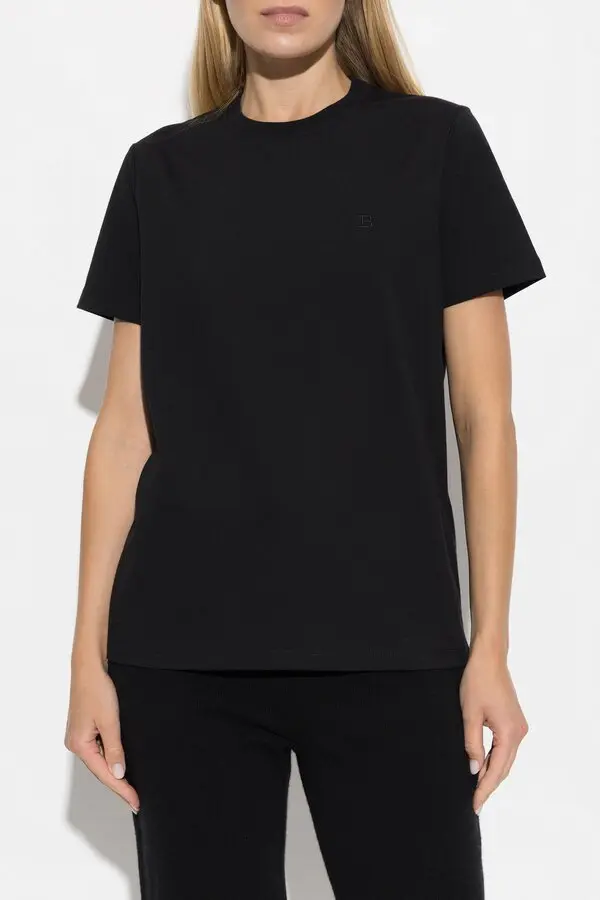 Balmain Cotton T-shirt With Embroidered Logo