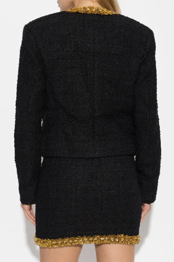 Balmain Tweed Blazer With Appliqués