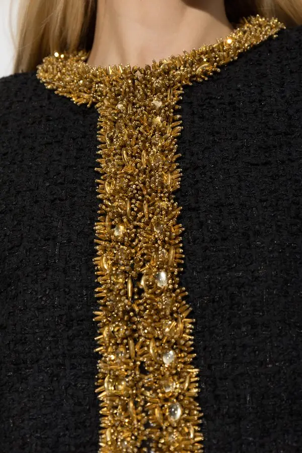 Balmain Tweed Blazer With Appliqués