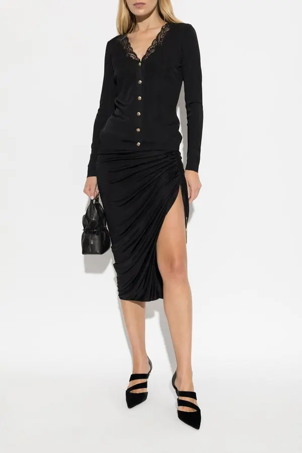 Balmain Cardigan With Lace Trim