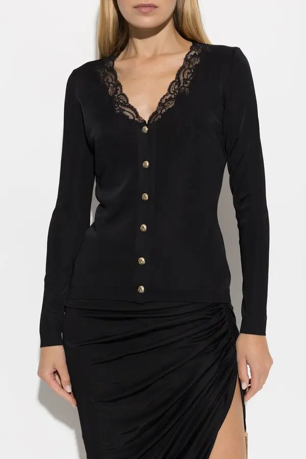 Balmain Cardigan With Lace Trim