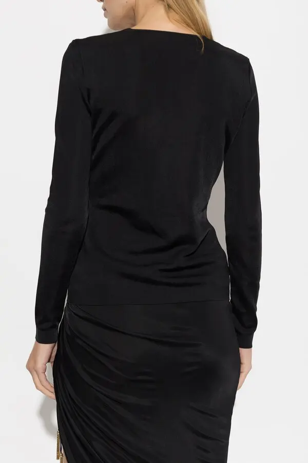 Balmain Cardigan With Lace Trim