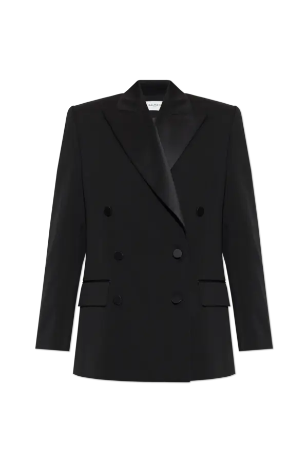 Balmain Wool Blazer With Double Vent
