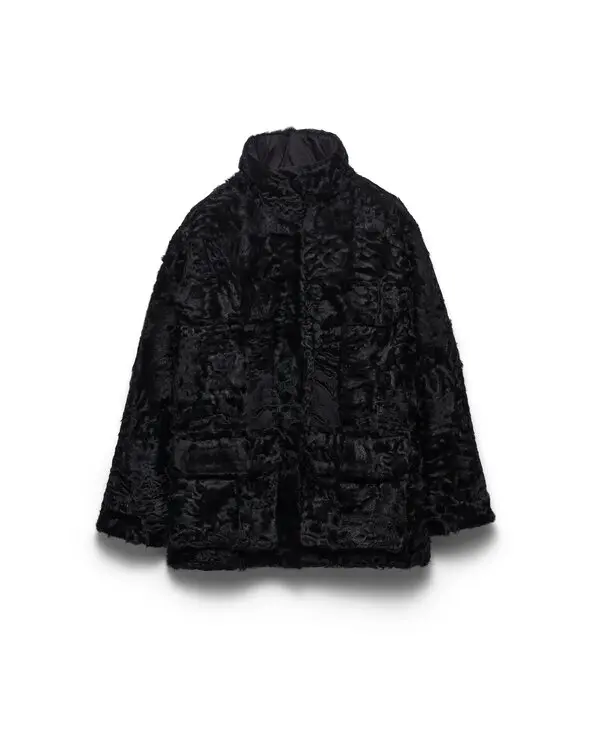 Prada Shearling Caban Jacket
