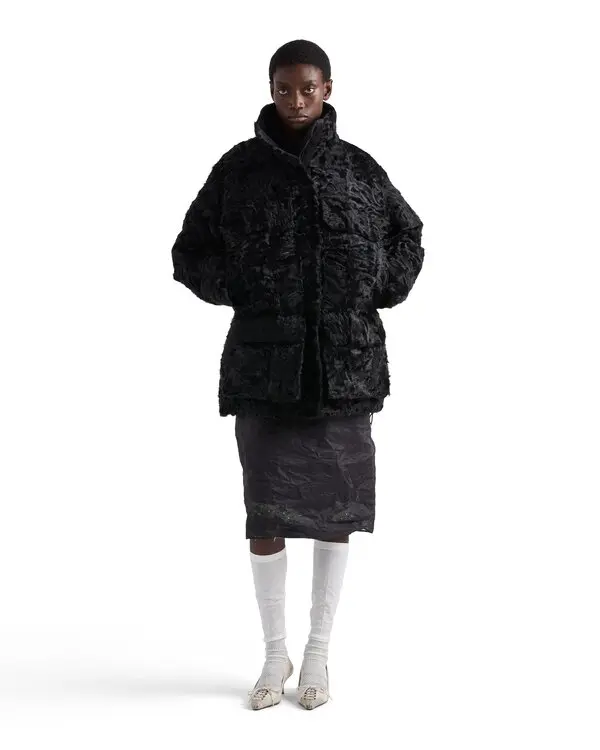 Prada Shearling Caban Jacket
