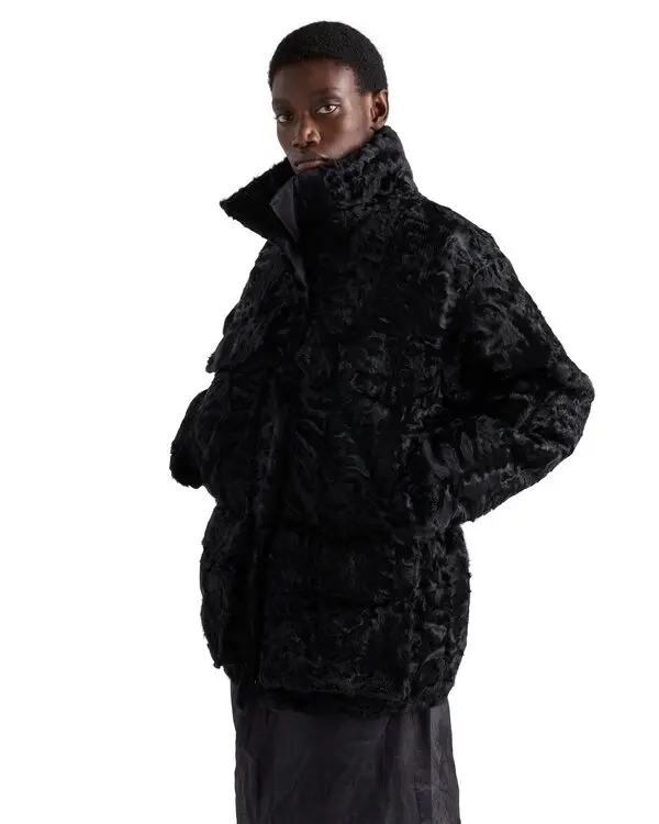 Prada Shearling Caban Jacket