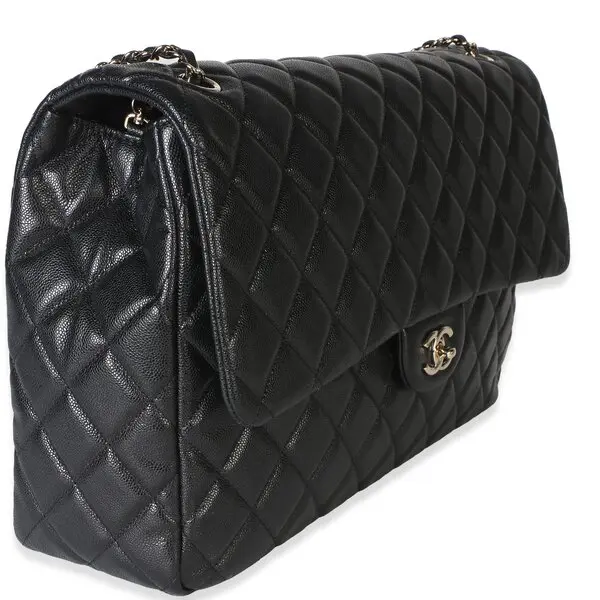 Chanel 24c Quilted Caviar Maxi Xxl Travel Flap Bag