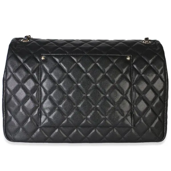 Chanel 24c Quilted Caviar Maxi Xxl Travel Flap Bag