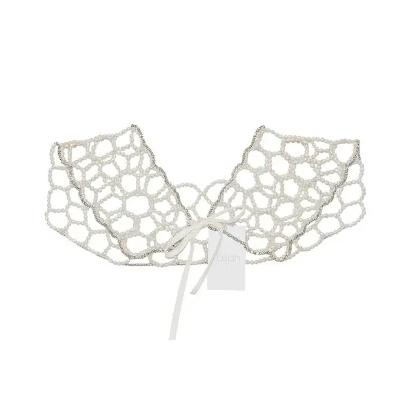 BAIJAN Honeycomp Pearl Collar - White
