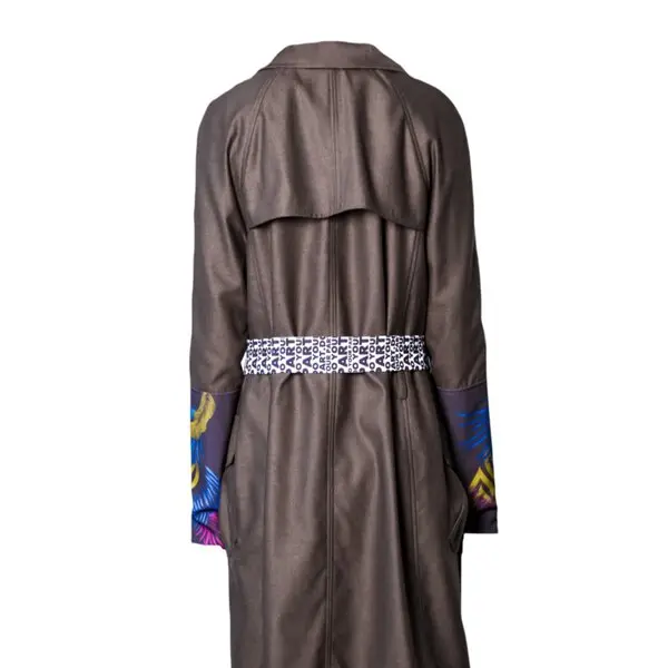 ARSHYS Leaves Wool Trench Coat