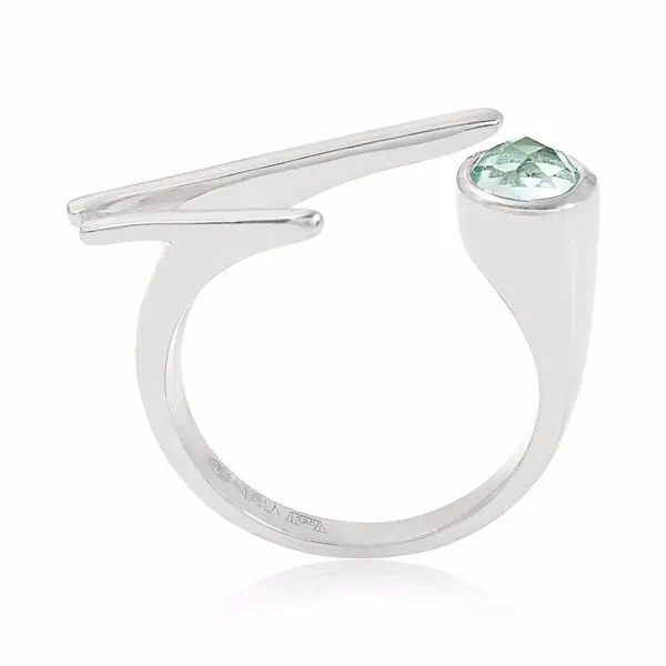 NEOLA DESIGN Roxanne Ring With Topaz - Silver